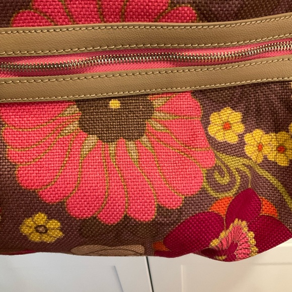 Spartina 449 | Bags | New Spartina 449 Daufuskie Island Floral Handbag Tote Natural Linen ...
